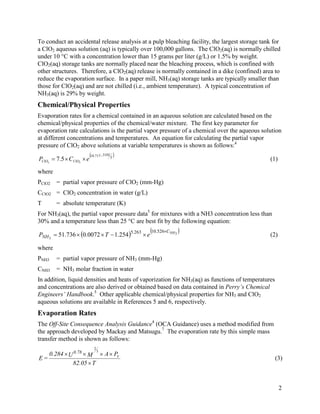 Accidental Releases Analysis for Toxic Aqueous Solutions | PDF