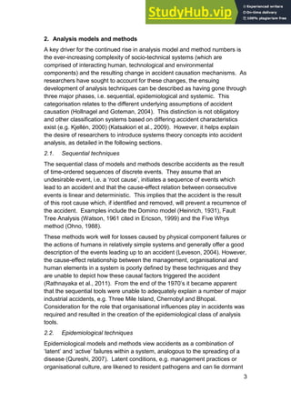 Accident Analysis Models And Methods Guidance For Safety Professionals ...
