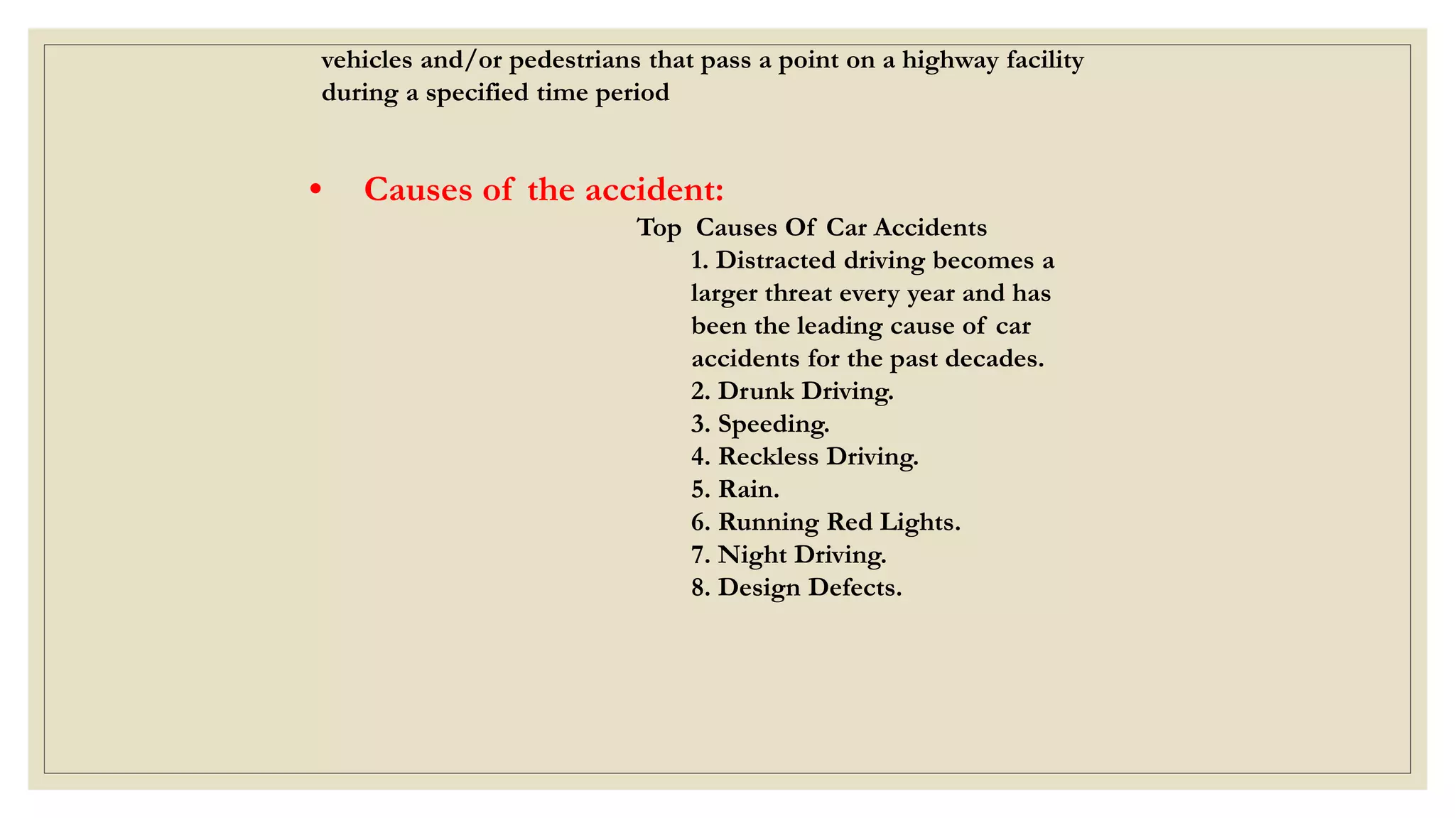 Accident analysis of state highway | PPTX
