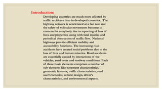 Accident analysis of state highway | PPTX