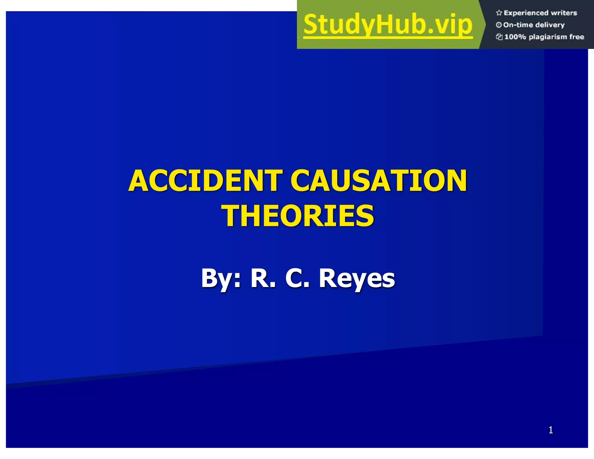 ACCIDENT CAUSATION THEORIES | PDF