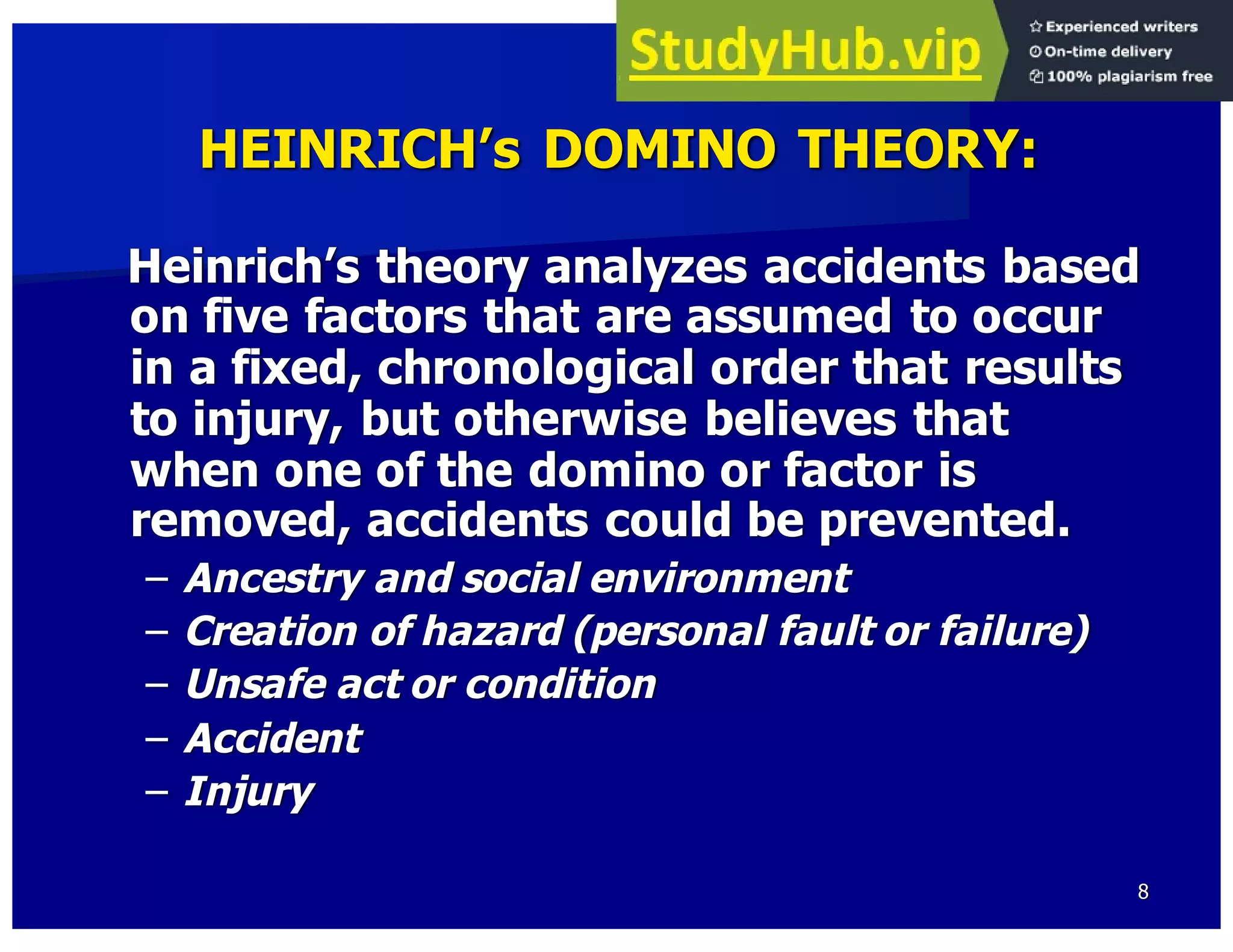 ACCIDENT CAUSATION THEORIES | PDF
