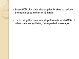 Anti collision devices (ACD) | PPTX | Rail Travel | Travel Type