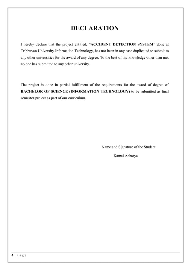 Accident detection system project report.pdf | Computer Peripherals | Computing