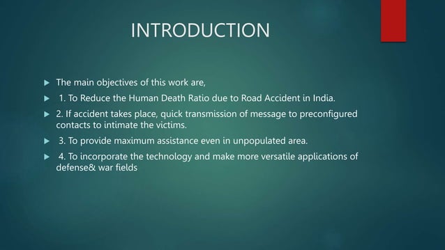 ACCIDENT DETECTION USING MOBILE PHONE.pptx | First Aid | Injuries