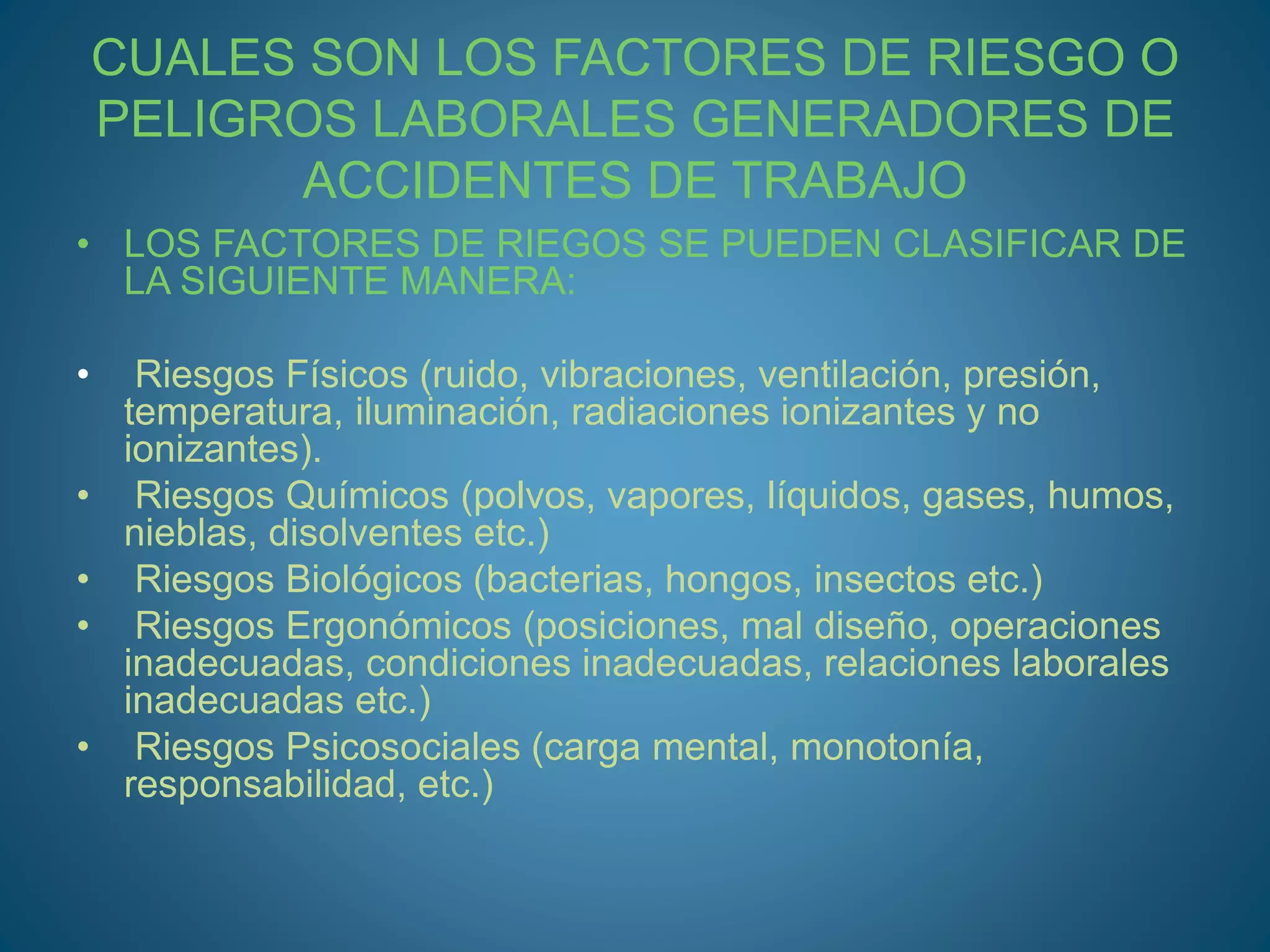 Accidentes de trabajo causa efecto y prevencion | PPT