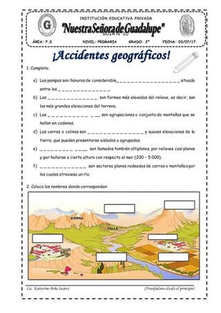 Accidentes geograficos | DOCX