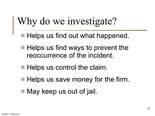 Accident Investigation (1) | PPT