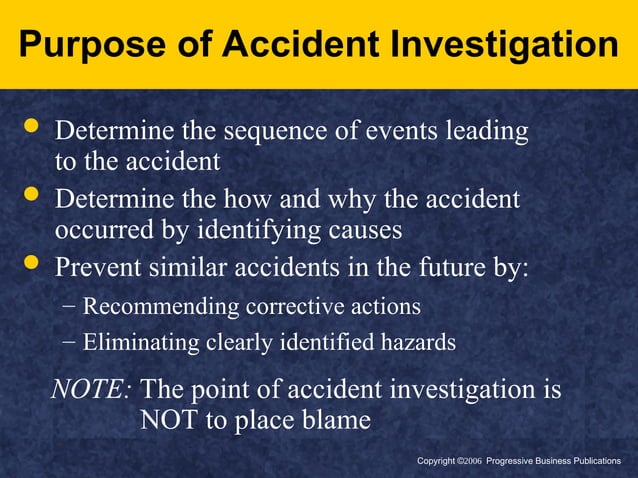 Accident Investigation power point presentation | PPT