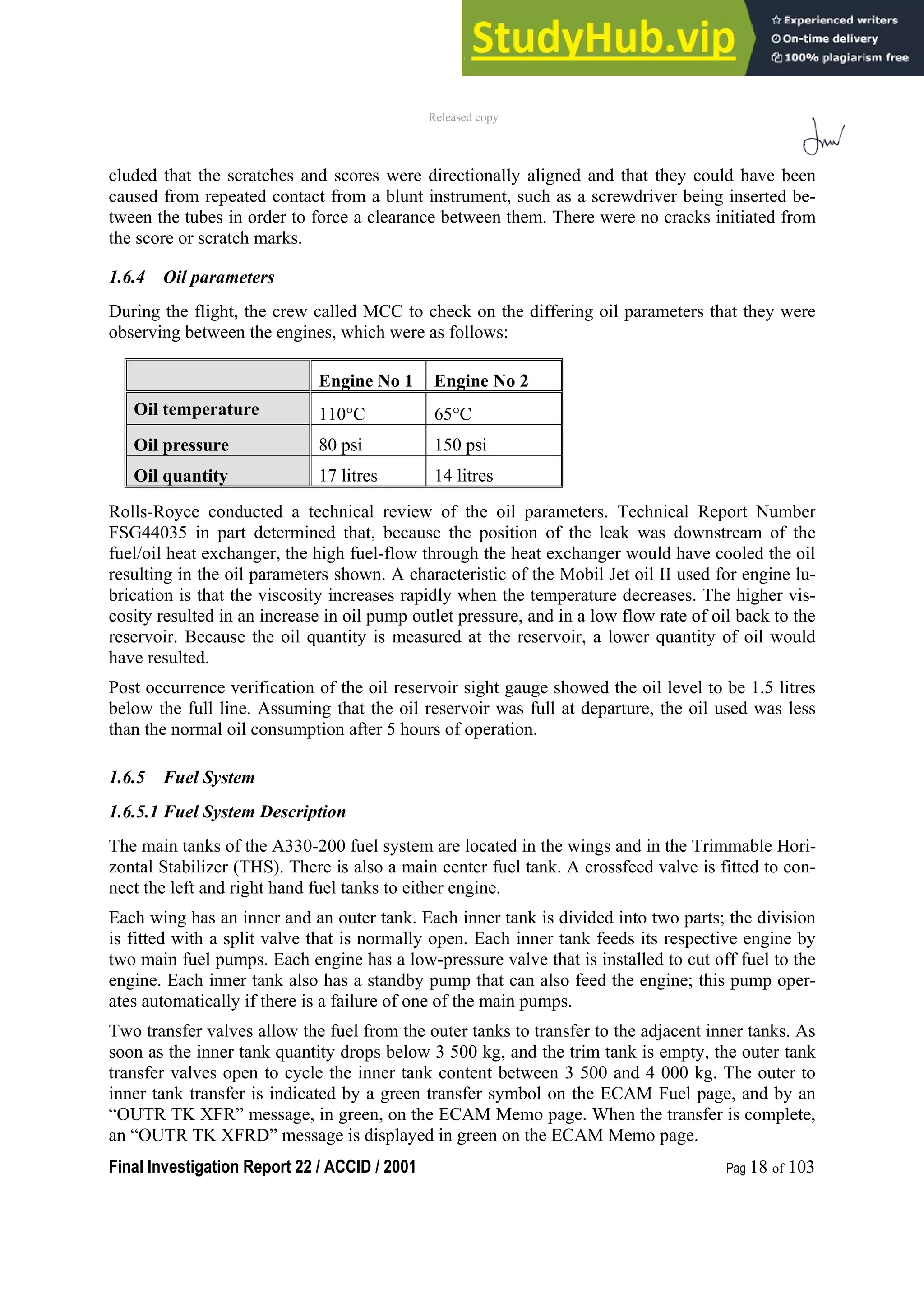 Accident Investigation Final Report Air Transat Flight 236 | PDF