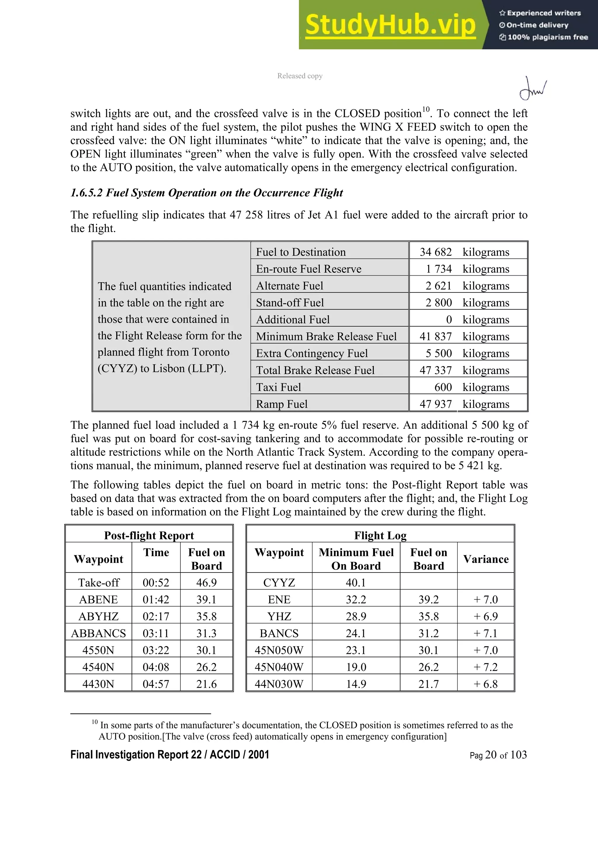 Accident Investigation Final Report Air Transat Flight 236 | PDF