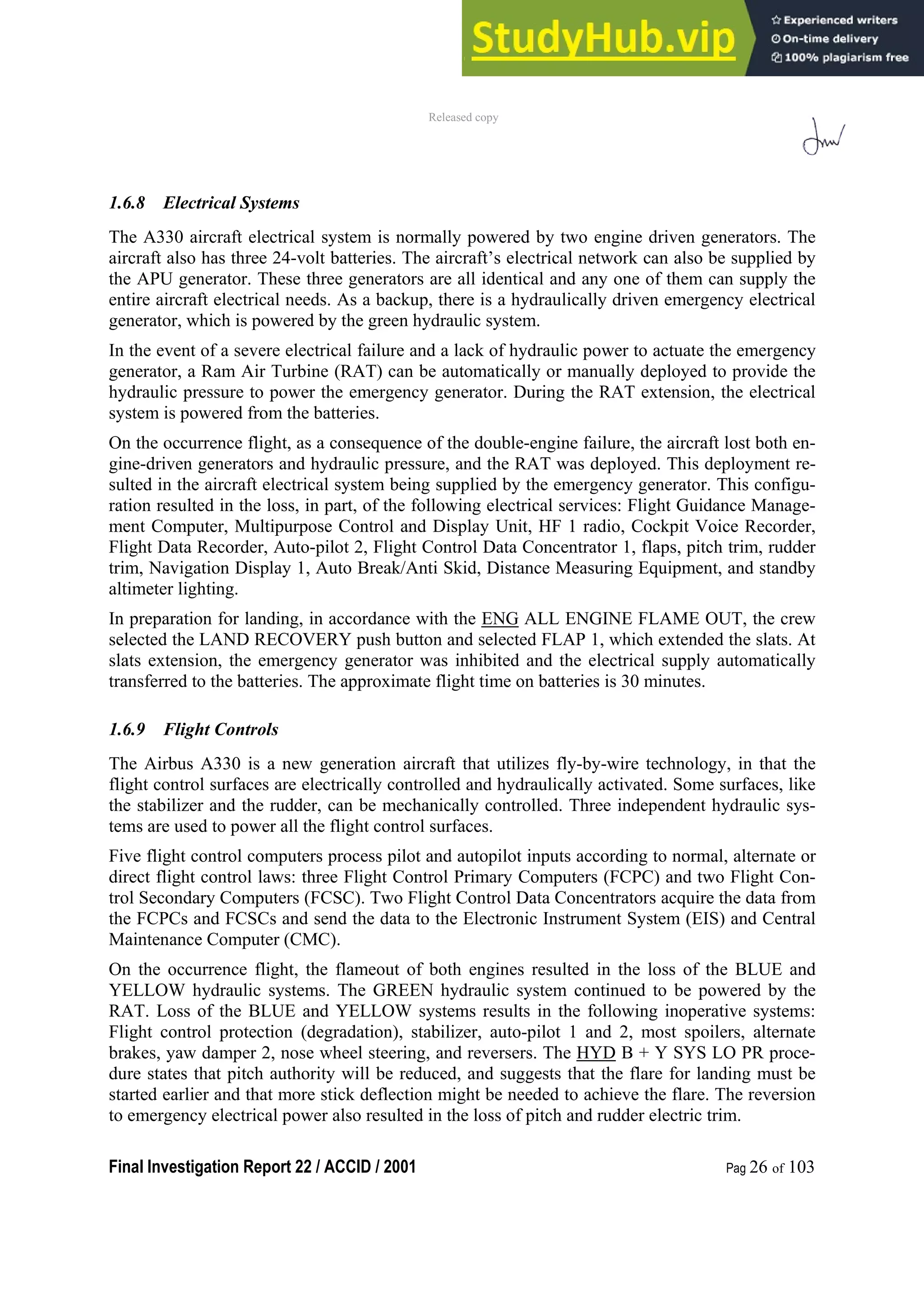 Accident Investigation Final Report Air Transat Flight 236 | PDF