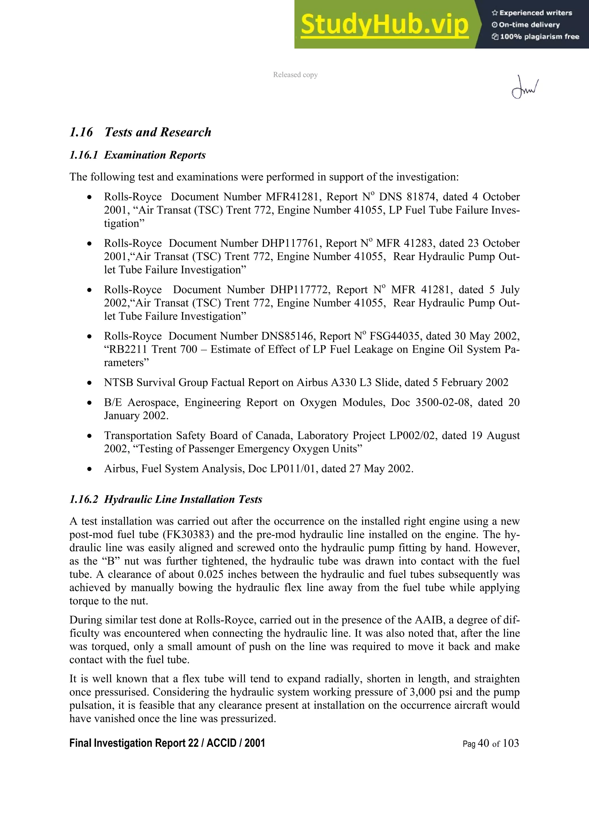 Accident Investigation Final Report Air Transat Flight 236 | PDF