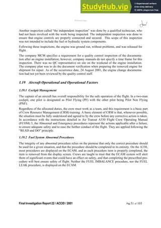 Accident Investigation Final Report Air Transat Flight 236 | PDF