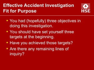 Accident Investigation Methods Presentation | PPT