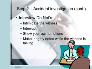 Accident Investigation Training- Safety First! | PPT