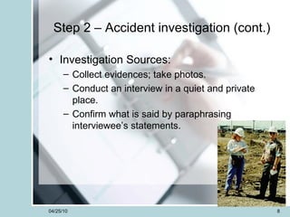 Accident Investigation Training- Safety First! | PPT