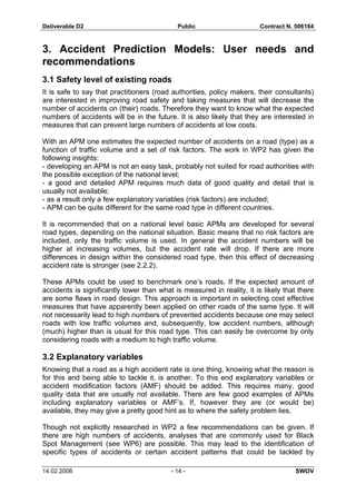 Accident prediction models | PDF