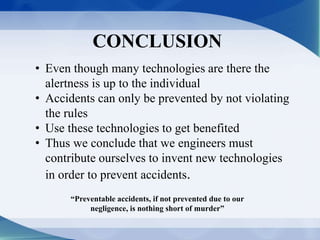 Accident prevention using bluetooth tech and eye blink sensor | PPT ...