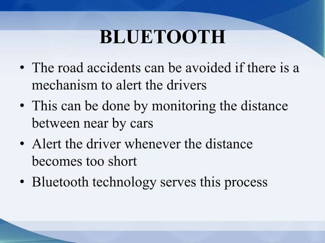 Accident prevention using bluetooth tech and eye blink sensor | PPT