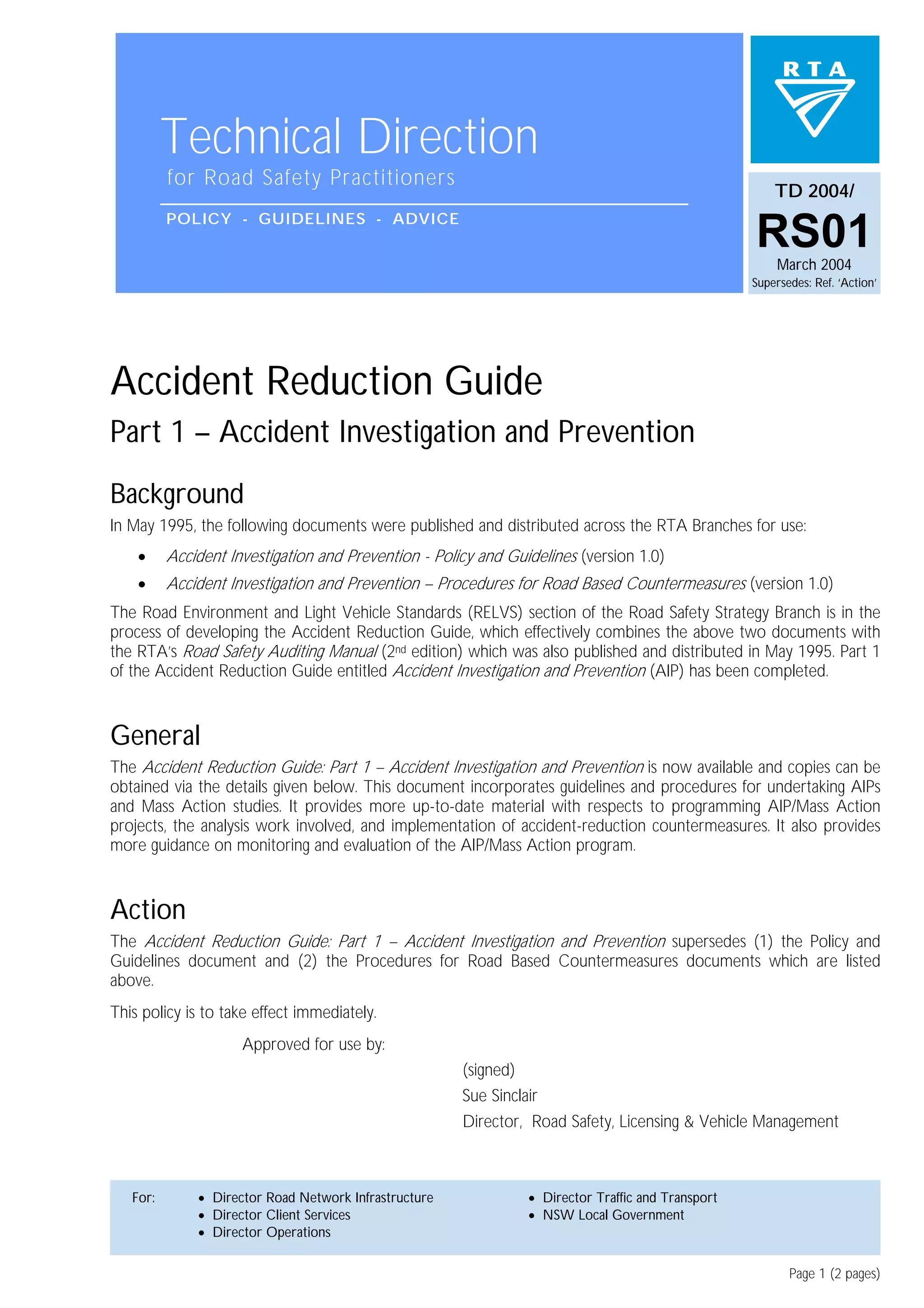 Accident reduction guide | PDF