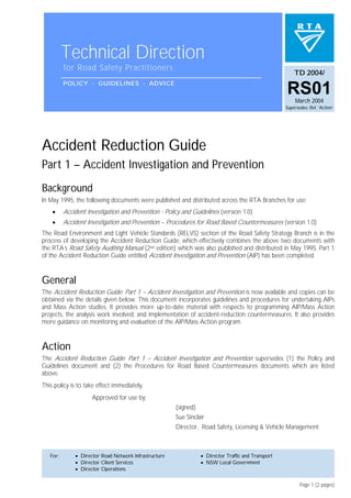Accident reduction guide | PDF
