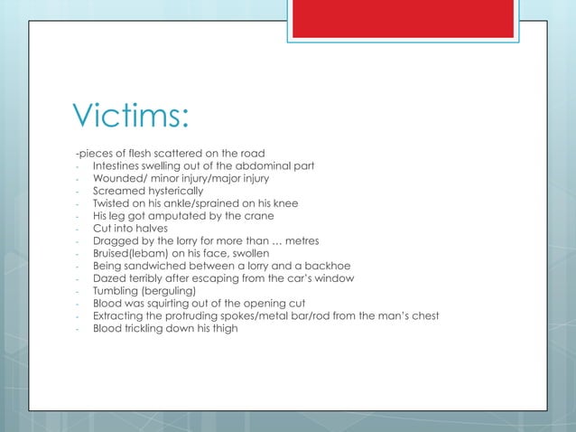 Accident Report - essay | PPT