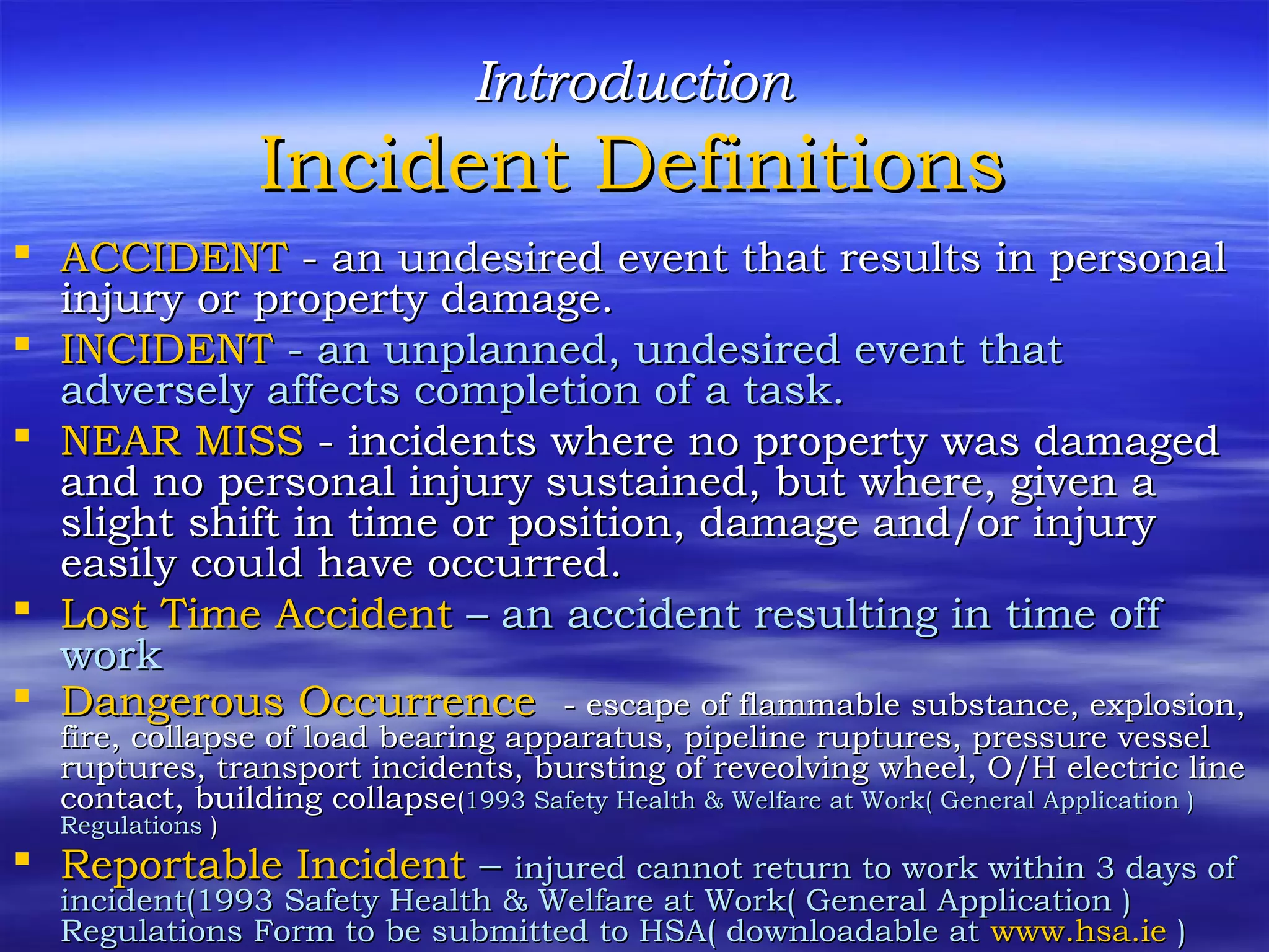 Accident reporting and investigation | PPT