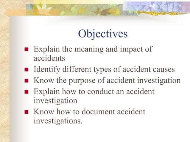 Accident Investigation safety study Guide | PPT