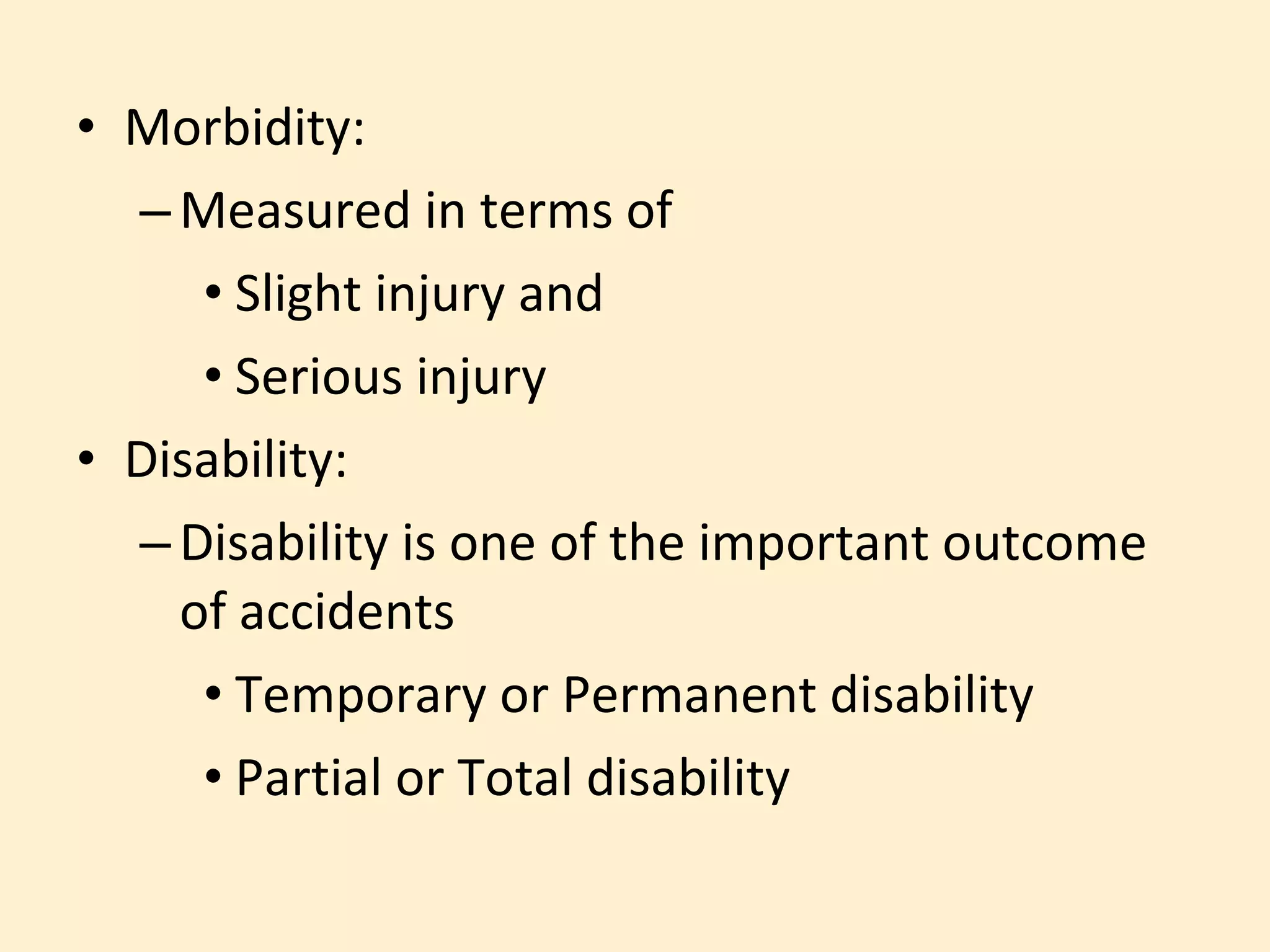 Accidents and injuries | PPT