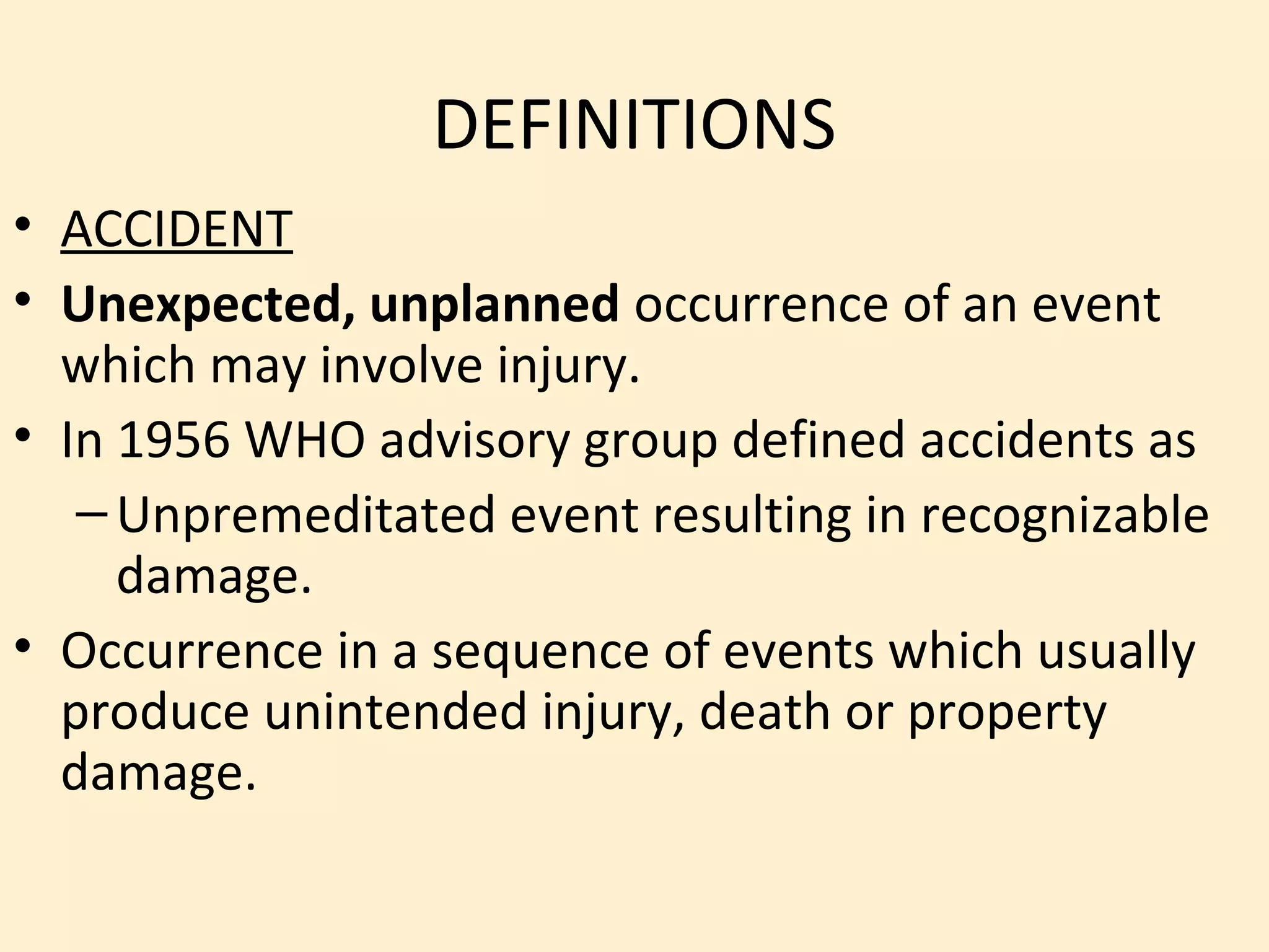 Accidents and injuries | PPT