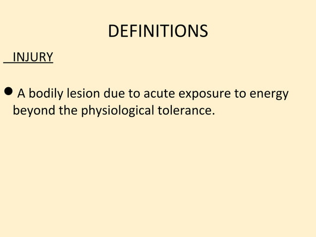 Accidents and injuries | PPT | Injuries | Diseases and Conditions