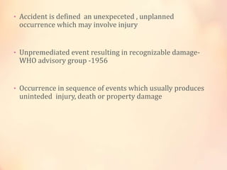 Accidents and injuries | PPTX