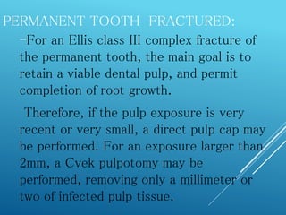 Accidents and injuries to primary and permanent anterior teeth | PPTX