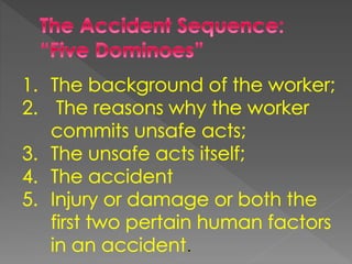 Accident sequence, human factors | PPTX
