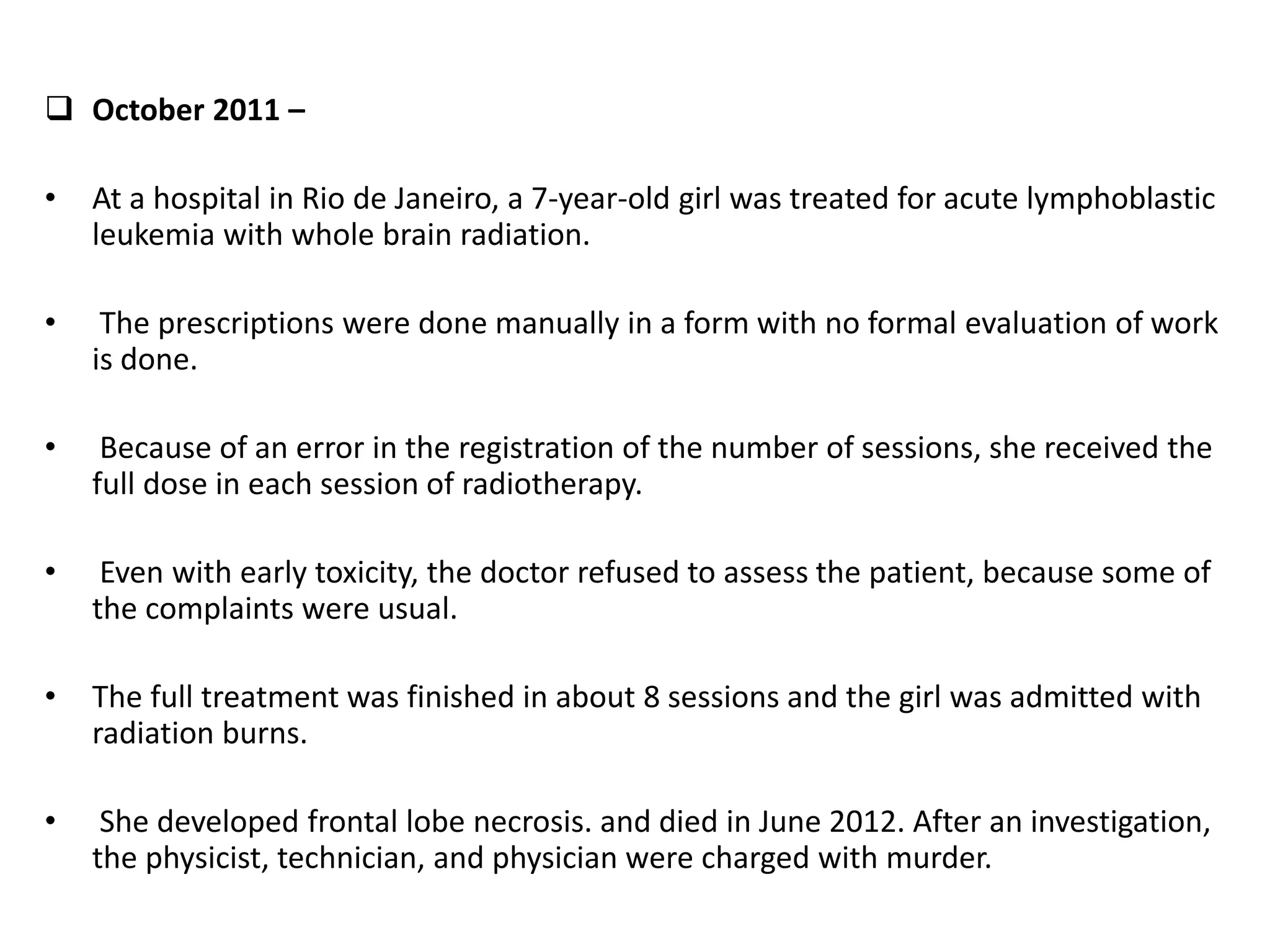 Accidents in Radiotherapy | PPTX