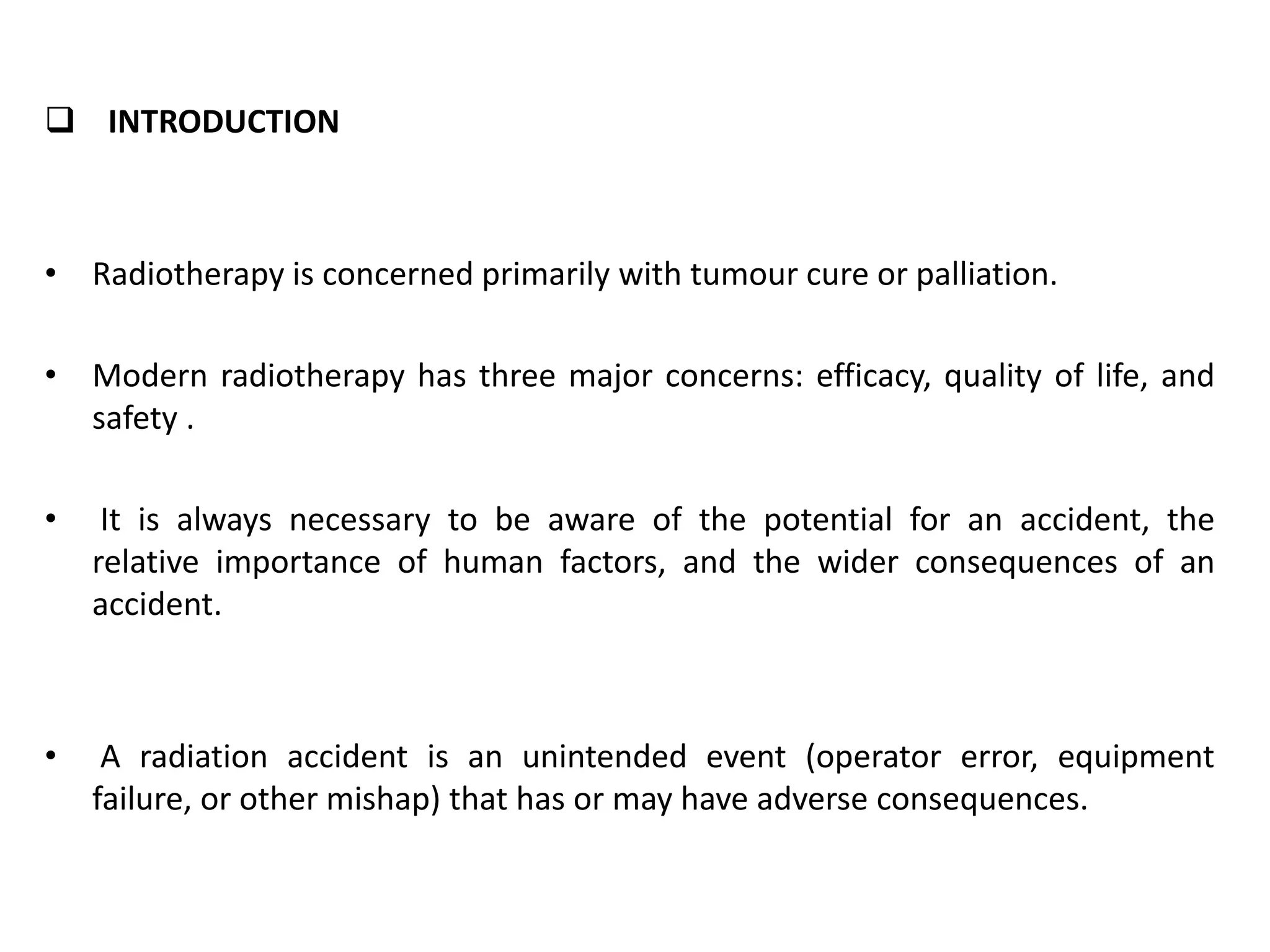 Accidents in Radiotherapy | PPTX