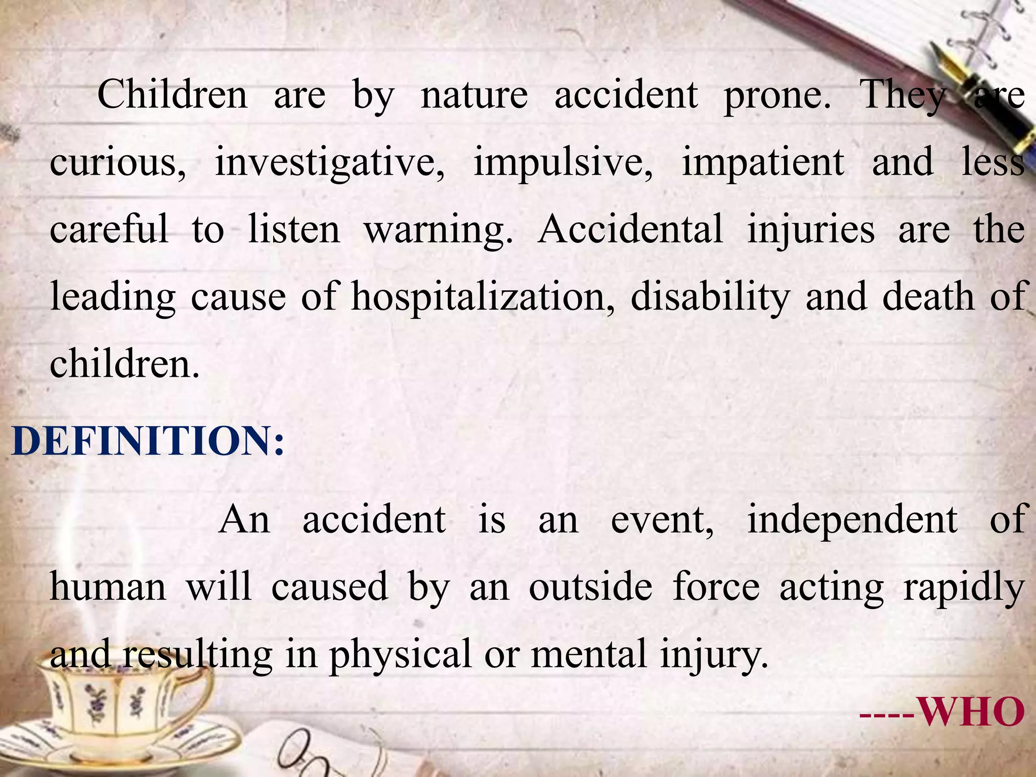 Accidents In Children | PPTX
