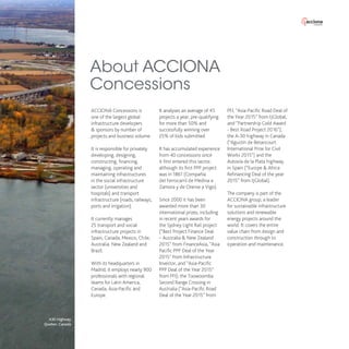 ACCIONA Concessions: Commited to public-private projects | PDF