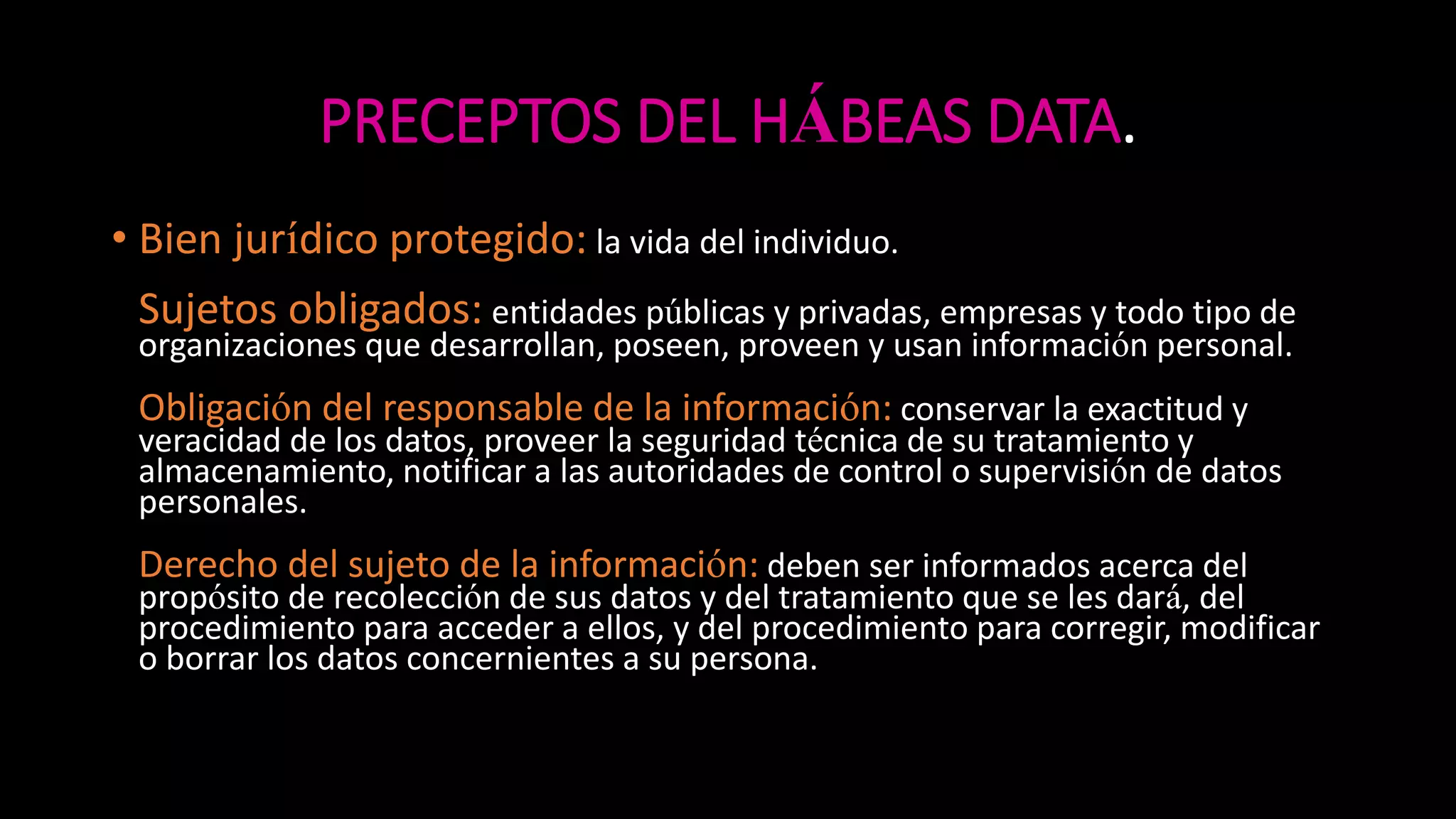 Accion de habeas data const | PPT