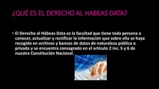 Accion de habeas data const | PPTX