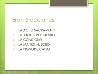 Acciones derecho romano | PPTX