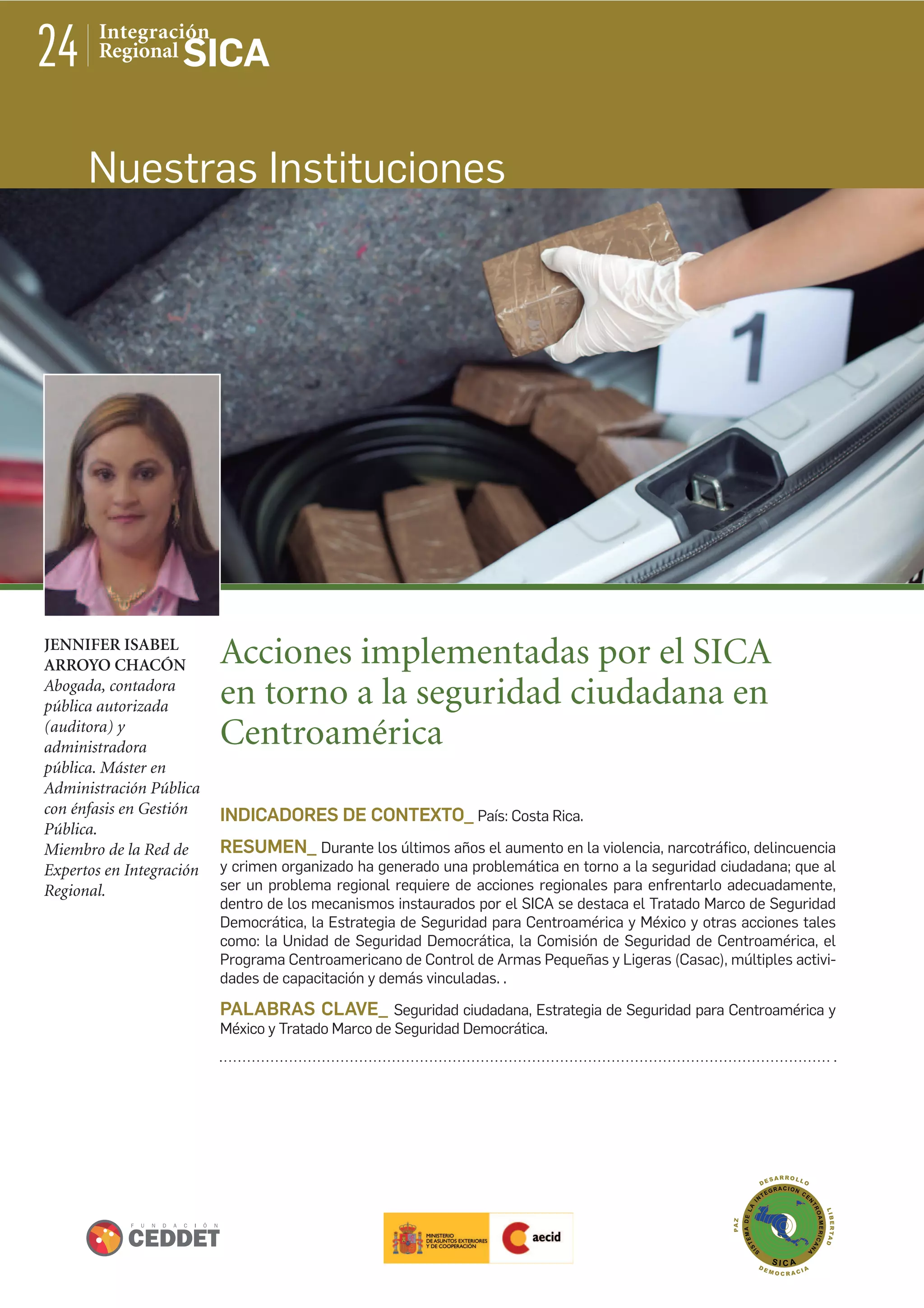 Acciones implementadas por el sica en torno a la seguridad ciudadana en ...