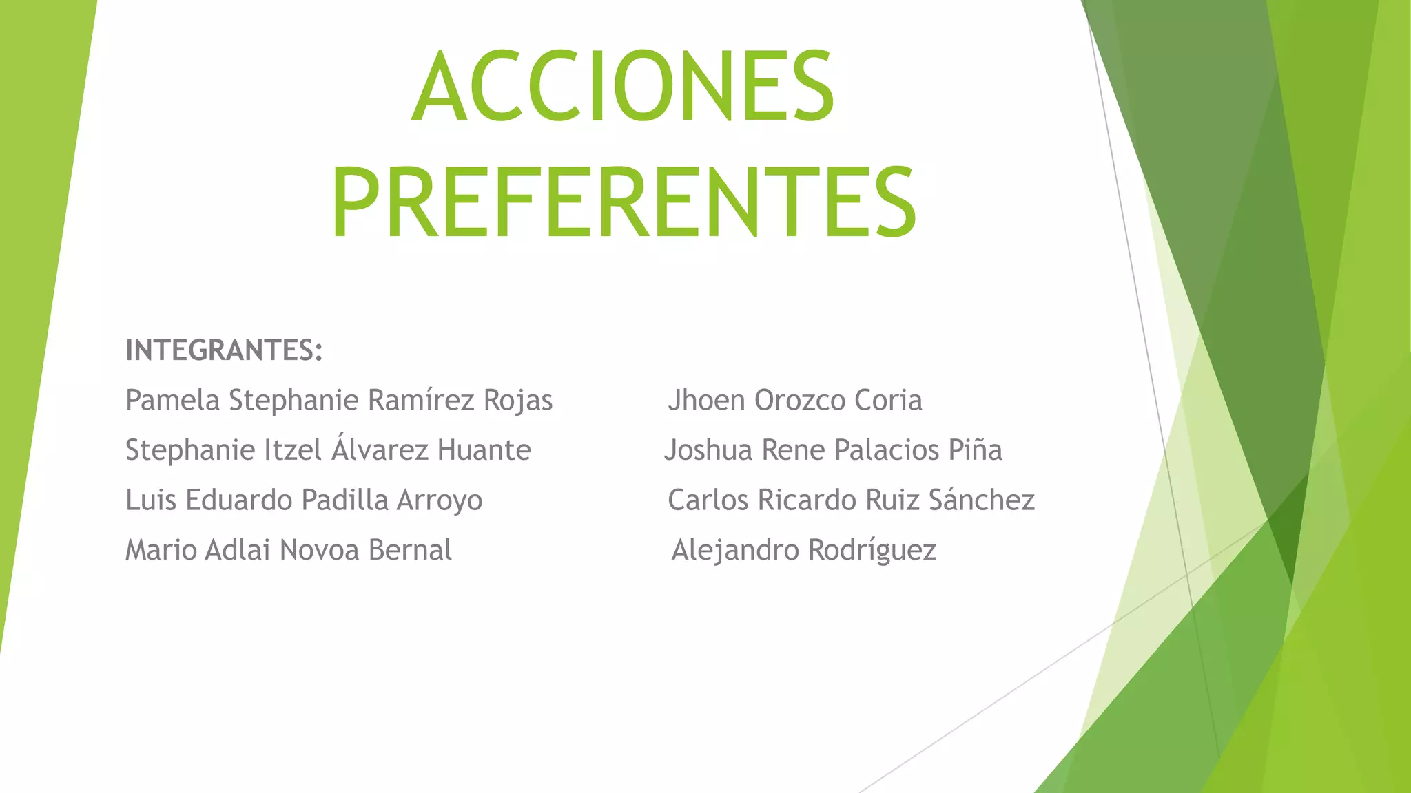 Acciones preferentes | PPTX