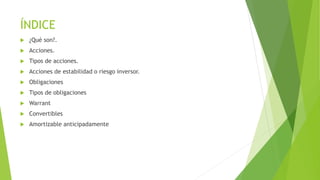 Acciones y obligaciones | PPTX
