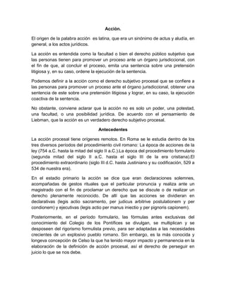 Accion y exepcion procesal | DOCX