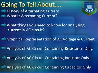 AC-Alternative Current & Circuit Analysis ( Full of Information ) | PPTX