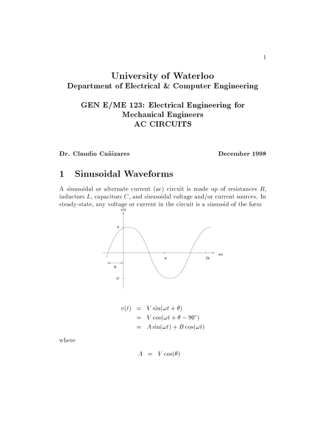 Ac circuits | PDF | Computer Networking | Computing