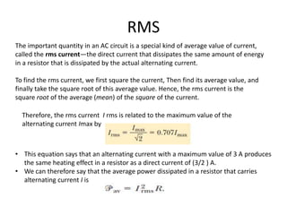 Ac circuits | PPTX
