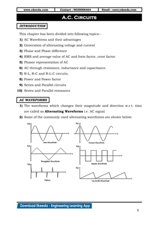 Ac circuits | PDF